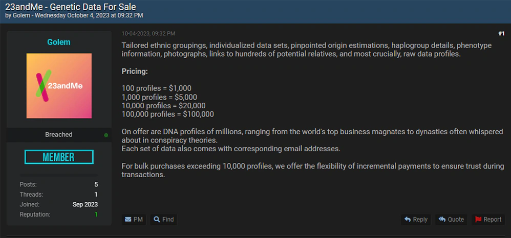 23andMe Got Hacked And Had Its User Data Leaked And Sold On The ...