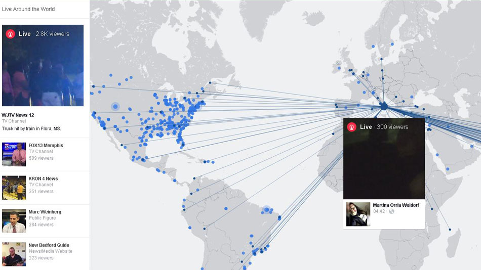 Facebook's Interactive Map Showing Live-Stream Videos Around The World ...