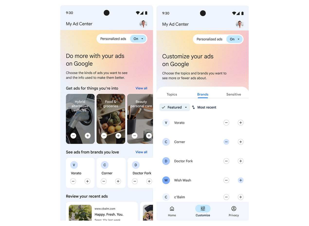 With 'My Ad Center', Google Wants Users Customize Their Ad Experience ...