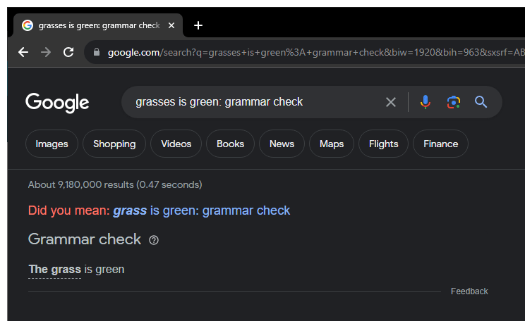 Google Search Has A Grammar Checker To Go Beyond Just A Spelling ...