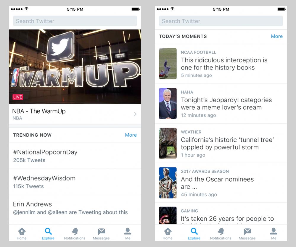 Twitter Launches "Explore" Tab To Reflect The Way People Use The Social ...