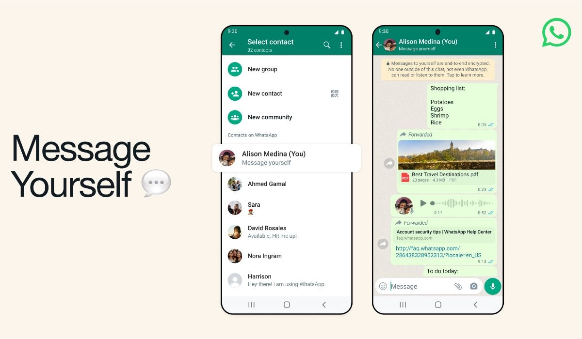 WhatsApp Introduces A ‘Message Yourself’ Feature, So Users Can Message ...