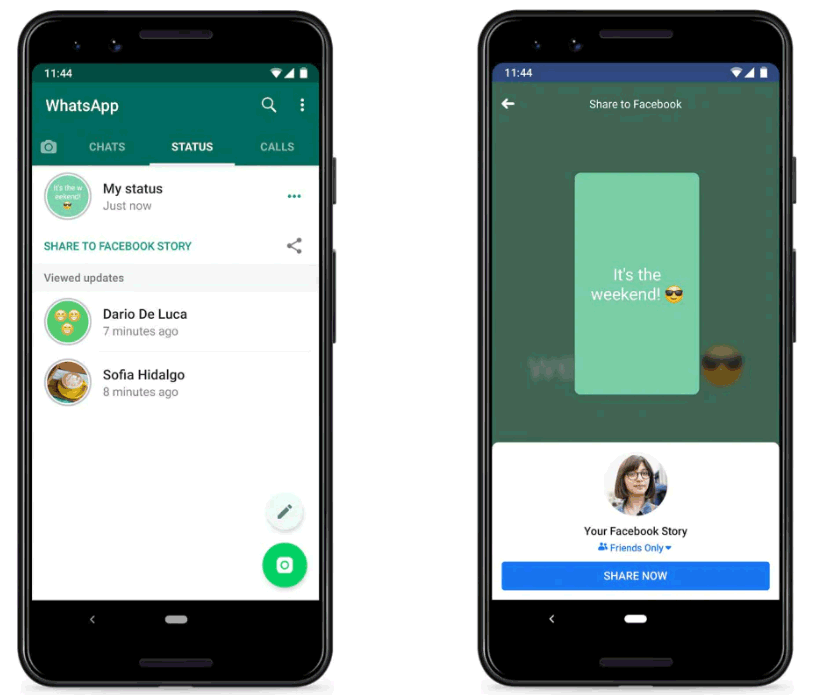 WhatsApp Update Allows Status To Be Shared As Facebook And Instagram ...